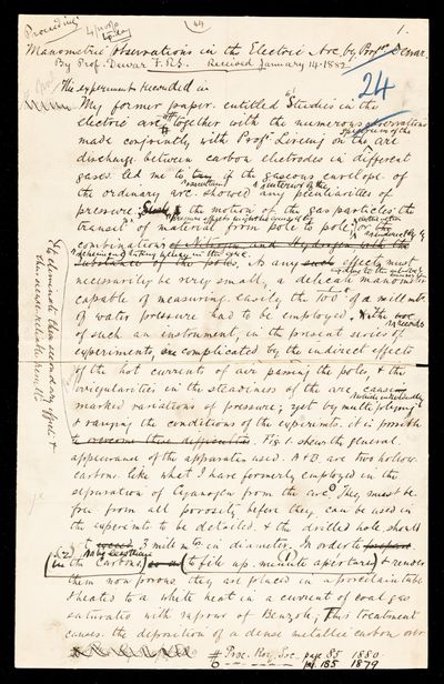 James Dewar | The Royal Society: Science in the Making