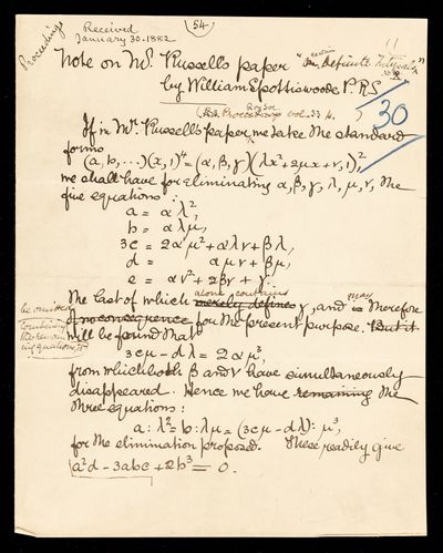 William Spottiswoode | The Royal Society: Science in the Making