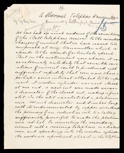 George Forbes | The Royal Society: Science in the Making