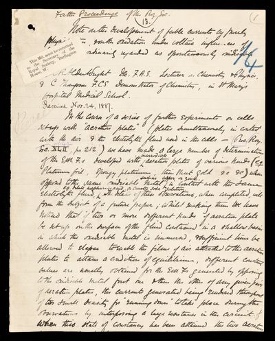 Charles Romley Alder Wright | The Royal Society: Science in the Making