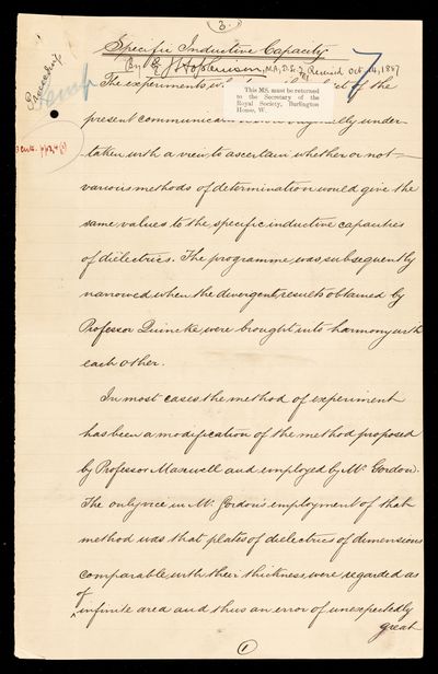 John Hopkinson | The Royal Society: Science in the Making