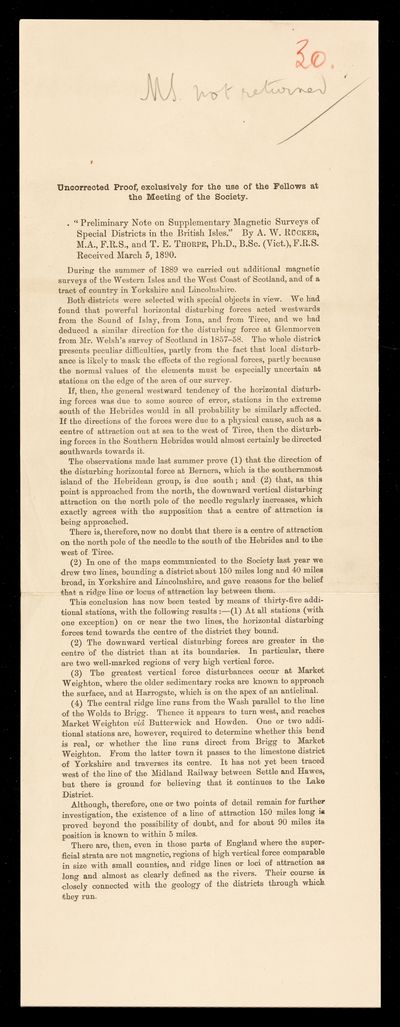 Thomas Edward Thorpe | The Royal Society: Science in the Making