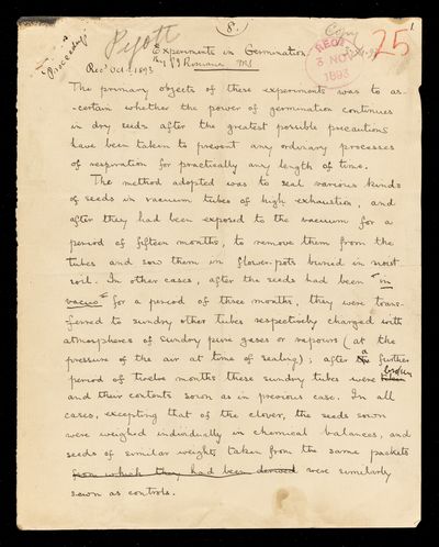 George John Romanes | The Royal Society: Science in the Making