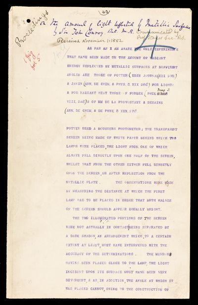 John Conroy | The Royal Society: Science in the Making