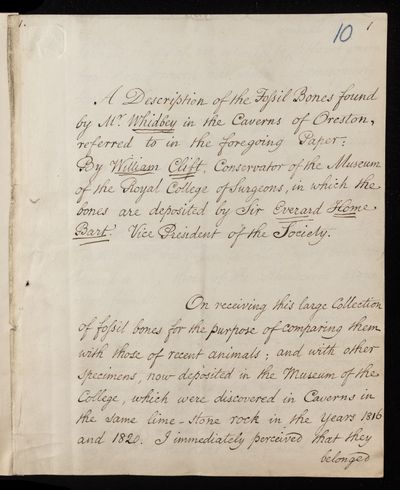 William Clift | The Royal Society: Science in the Making