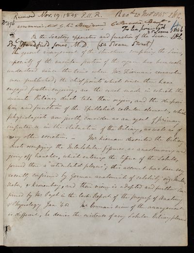 Charles Handfield Jones | The Royal Society: Science in the Making