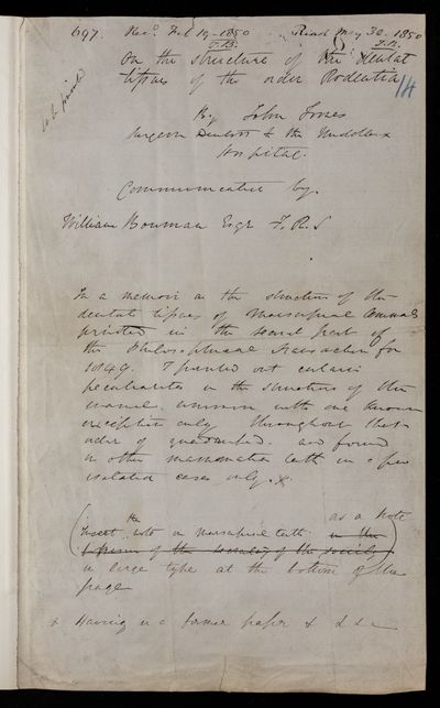 John Tomes | The Royal Society: Science in the Making