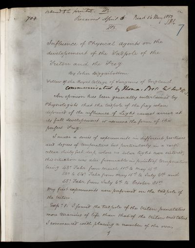 John Higginbottom | The Royal Society: Science in the Making