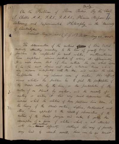 James Challis | The Royal Society: Science in the Making