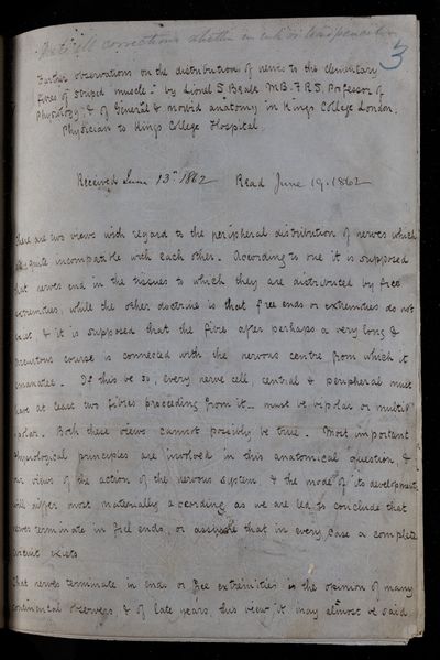 Lionel Smith Beale | The Royal Society: Science in the Making