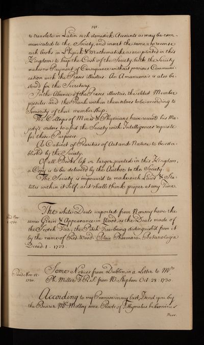 Letter, from William Stephens to Philip Miller, dated at Dublin | The ...