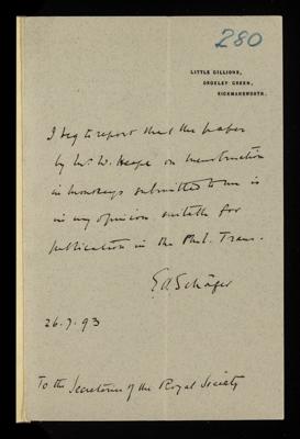 Walter Heape | The Royal Society: Science in the Making