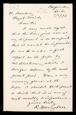 Frederick Frost Blackman | The Royal Society: Science in the Making