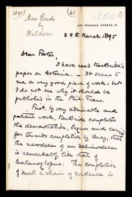 Ernest William MacBride | The Royal Society: Science in the Making