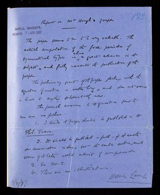 Sydney Samuel Hough | The Royal Society: Science in the Making