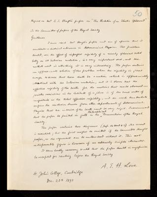 Sydney Samuel Hough | The Royal Society: Science in the Making