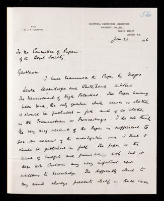 John Ambrose Fleming | The Royal Society: Science in the Making