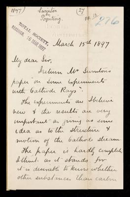 Alan Archibald Campbell Swinton | The Royal Society: Science in the Making