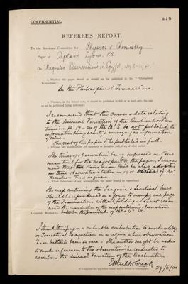 Henry George Lyons | The Royal Society: Science in the Making