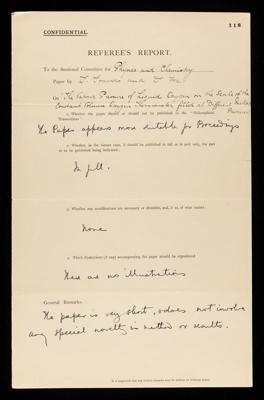 Morris William Travers | The Royal Society: Science in the Making