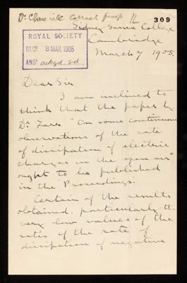 Charles Thomson Rees Wilson | The Royal Society: Science in the Making