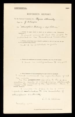 Charles Thomson Rees Wilson | The Royal Society: Science in the Making