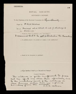 Charles Thomson Rees Wilson | The Royal Society: Science in the Making
