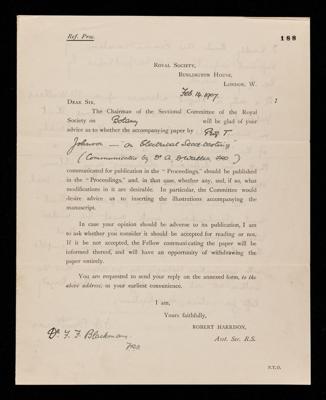 Frederick Frost Blackman | The Royal Society: Science in the Making