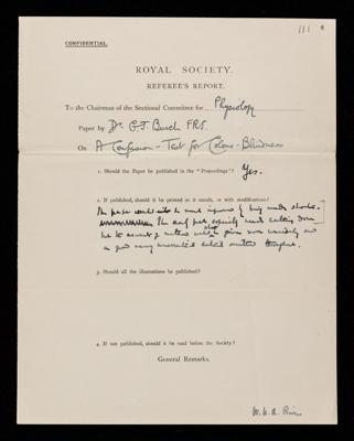 William Halse Rivers Rivers | The Royal Society: Science in the Making