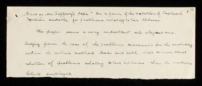 George Barker Jeffery | The Royal Society: Science in the Making