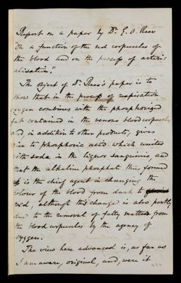 George Owen Rees | The Royal Society: Science in the Making