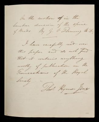 Thomas Rymer Jones | The Royal Society: Science in the Making