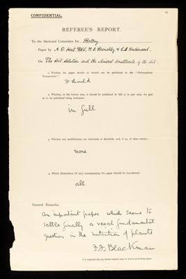 Alfred Daniel Hall | The Royal Society: Science in the Making