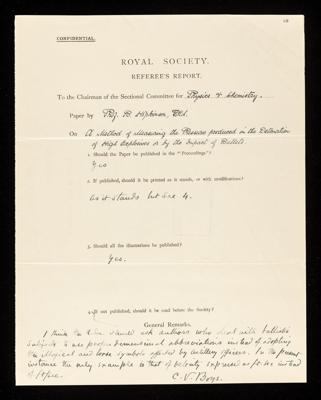 Bertram Hopkinson | The Royal Society: Science in the Making