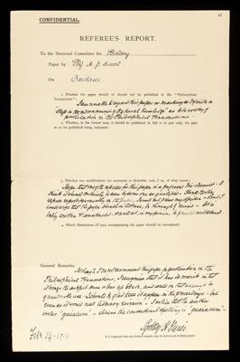 Referee's report by William Maddock Bayliss, on a paper 'A comparative study of oxidation by ...