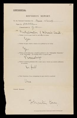 Thomas Martin Lowry | The Royal Society: Science in the Making