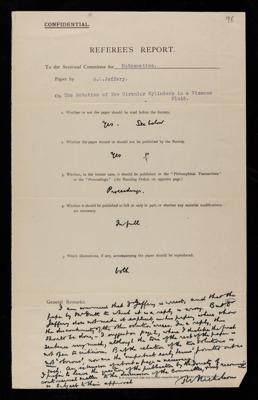 George Barker Jeffery | The Royal Society: Science in the Making