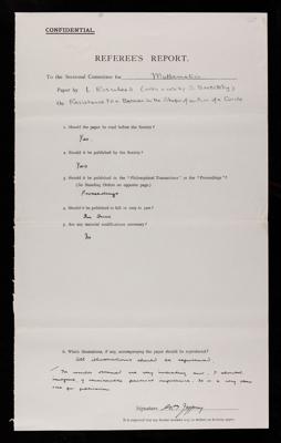 George Barker Jeffery | The Royal Society: Science in the Making