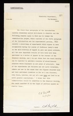 Christopher Kelk Ingold | The Royal Society: Science in the Making