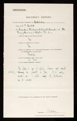 Louis Joel Mordell | The Royal Society: Science in the Making