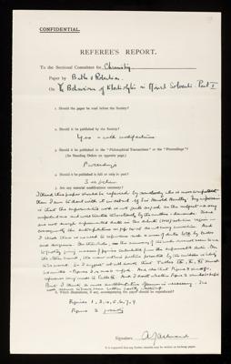 John Alfred Valentine Butler | The Royal Society: Science in the Making