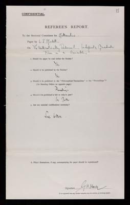 Louis Joel Mordell | The Royal Society: Science in the Making