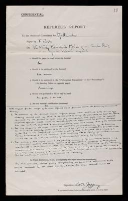 George Barker Jeffery | The Royal Society: Science in the Making