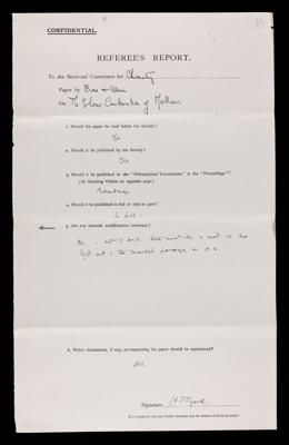 Henry Thomas Tizard | The Royal Society: Science in the Making