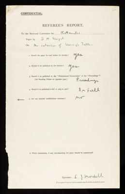 Louis Joel Mordell | The Royal Society: Science in the Making