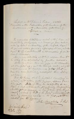 Paper, 'On the posterior lobes of the cerebrum of the quadrumana' by ...