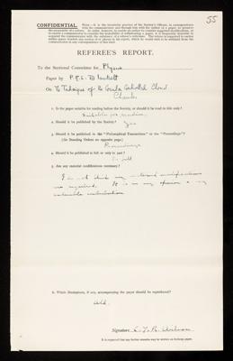 Patrick Maynard Stuart Blackett | The Royal Society: Science in the Making