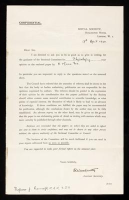 Harold Munro Fox | The Royal Society: Science in the Making