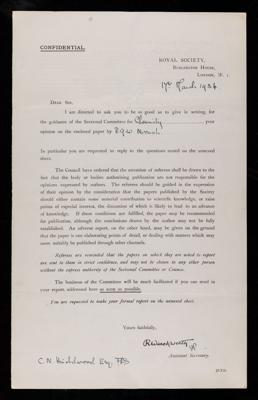 Referee's report by Alfred Charles Glyn Egerton, on a paper 'A theory ...