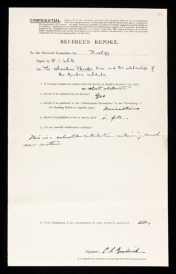 Errol Ivor White | The Royal Society: Science in the Making